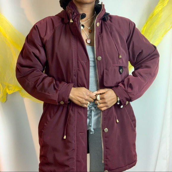 Basic Editions | Jackets & Coats | Vintage Basic Editions Burgundy ...